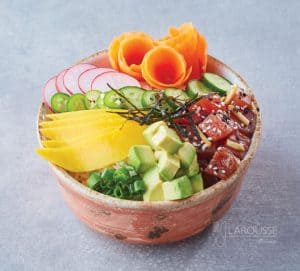 Poke bowl de atún, con arroz y verduras ⋆ Larousse Cocina